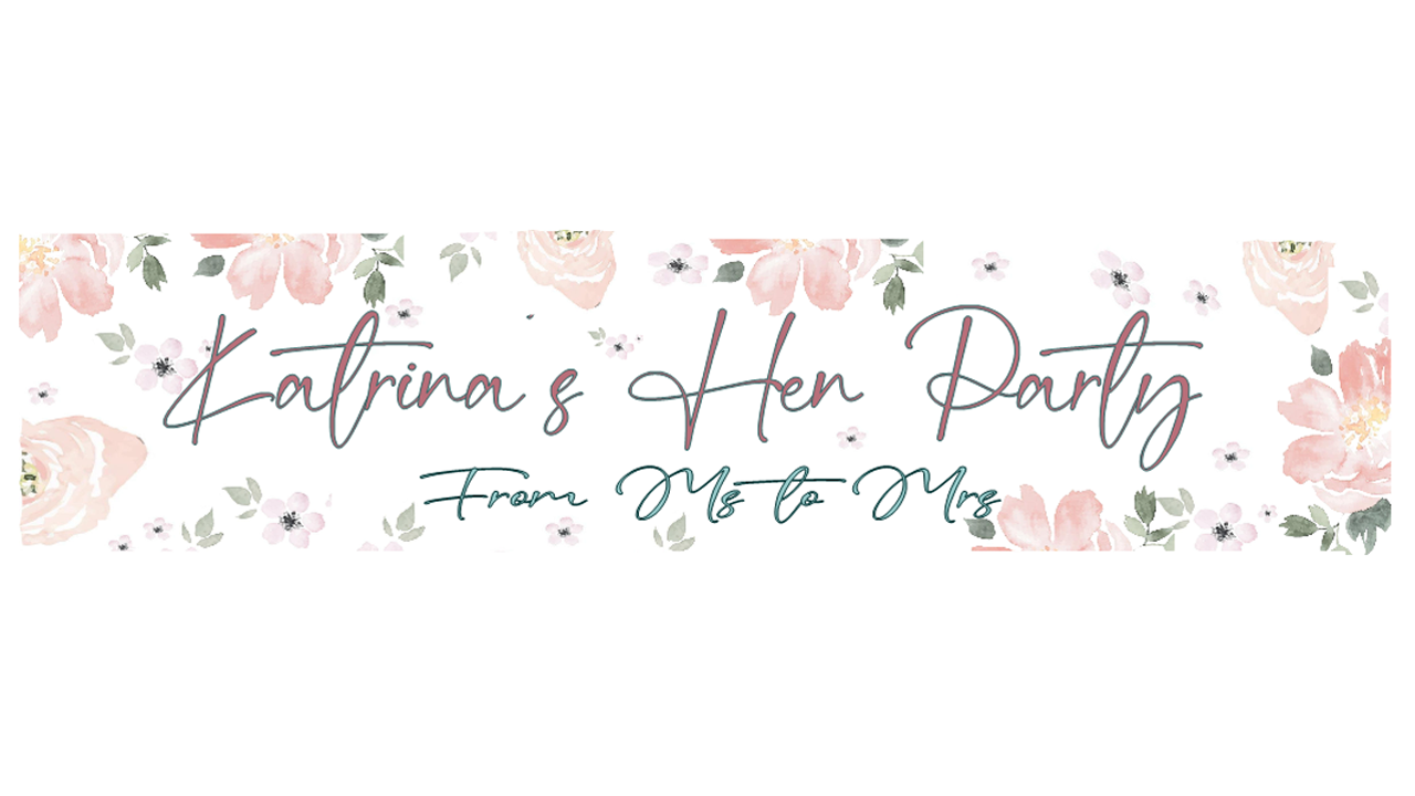 Classy Personalised Hen Party Banner