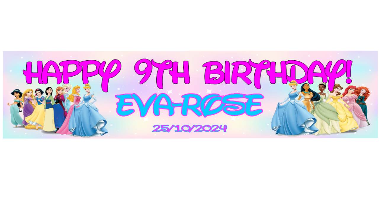 Personalised Princess Banner