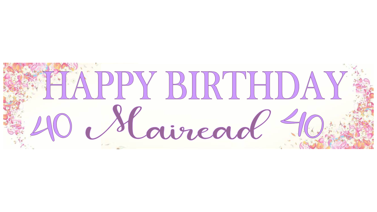 Pretty Floral Personalised Birthday Banner