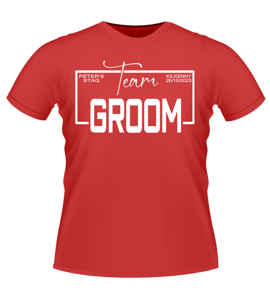 Personalised Stag TEAM GROOM Party T-shirt