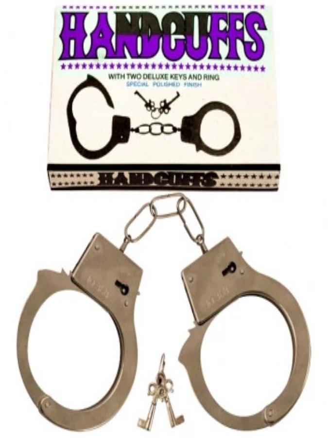 Metal Handcuffs Toy - Joke Shop