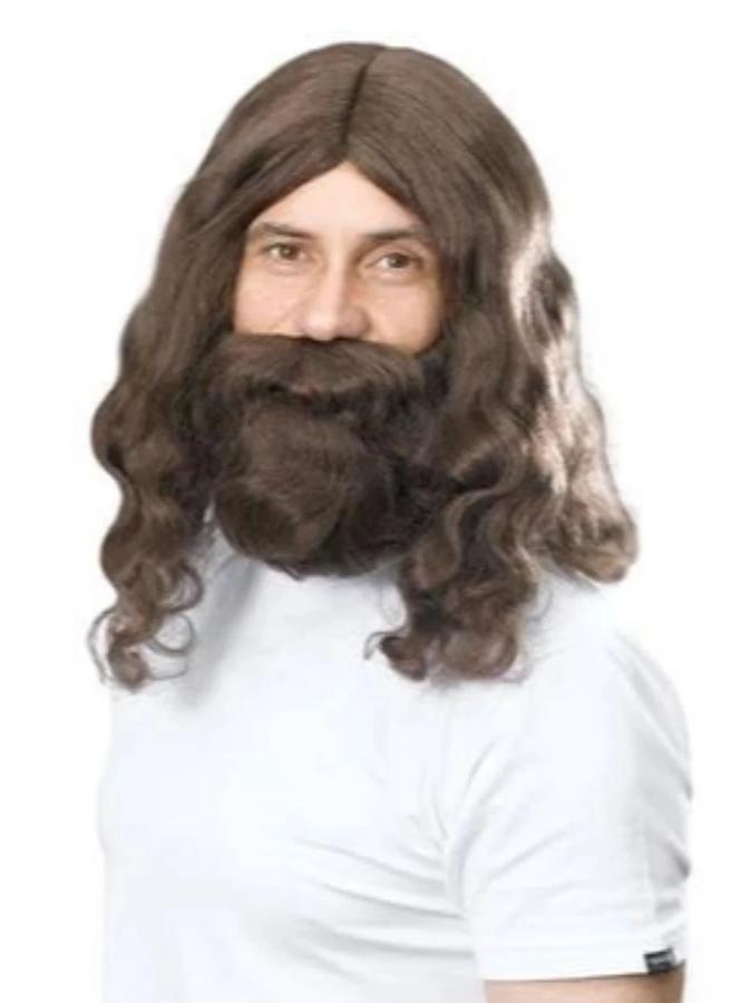 Jesus Wig and Beard Set - Joke Shop