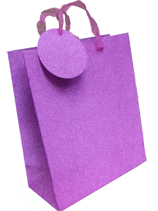 Pink Glimmer Bag With Handles
