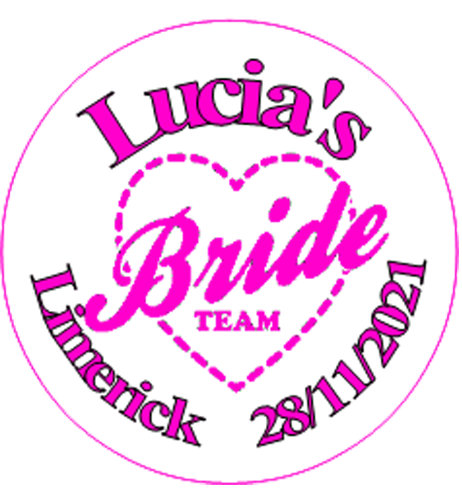 Team Bride Personalised Badge